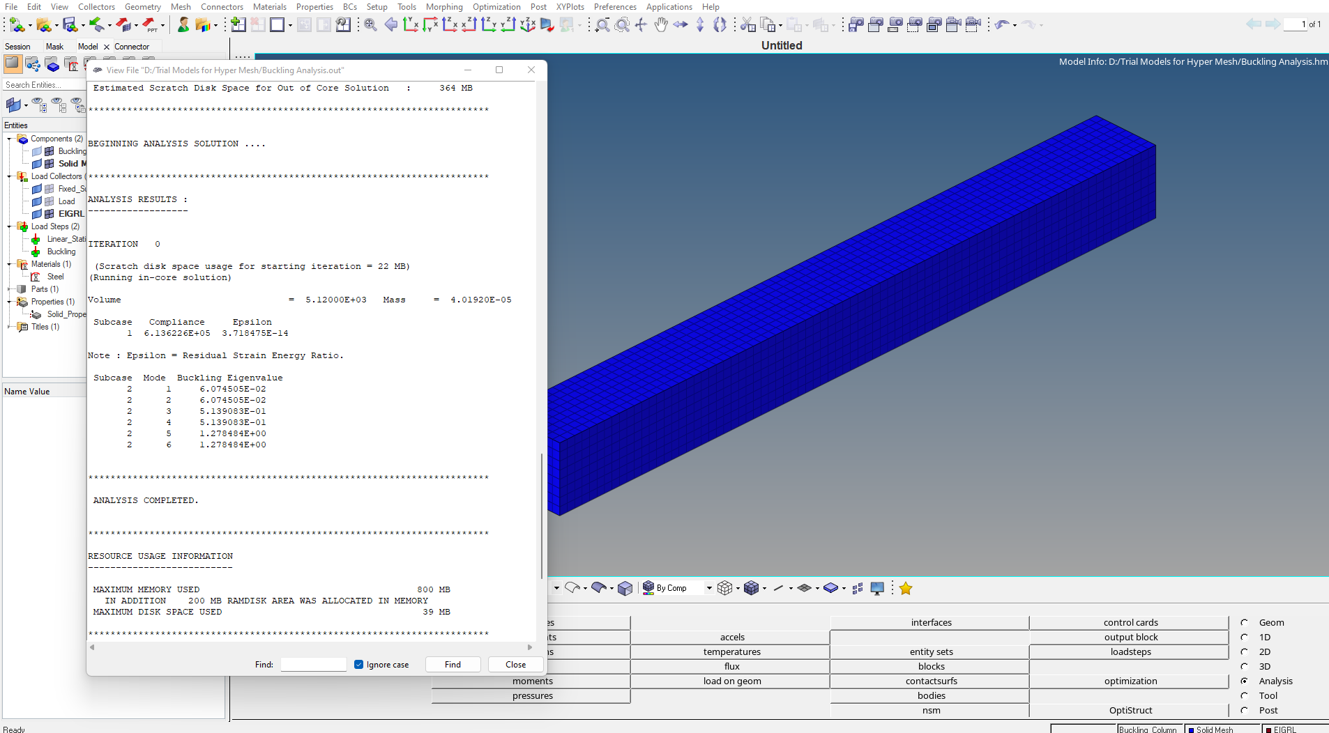 Simple Buckling Analysis – hypermeshbasictoadvanced.in